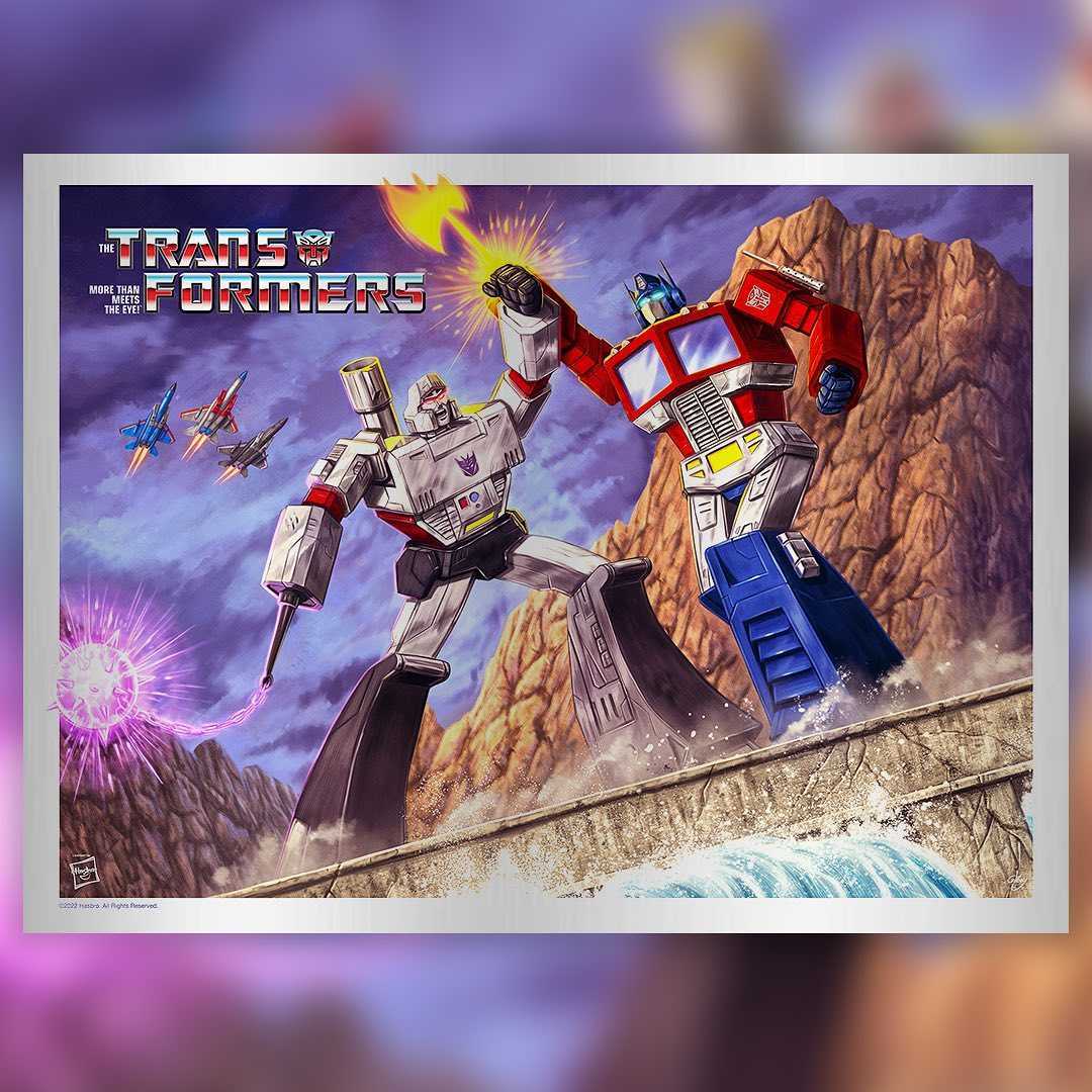 Official G1 Transformers ?Optimus vs Megatron? Art Print By Sam Gilbey ...
