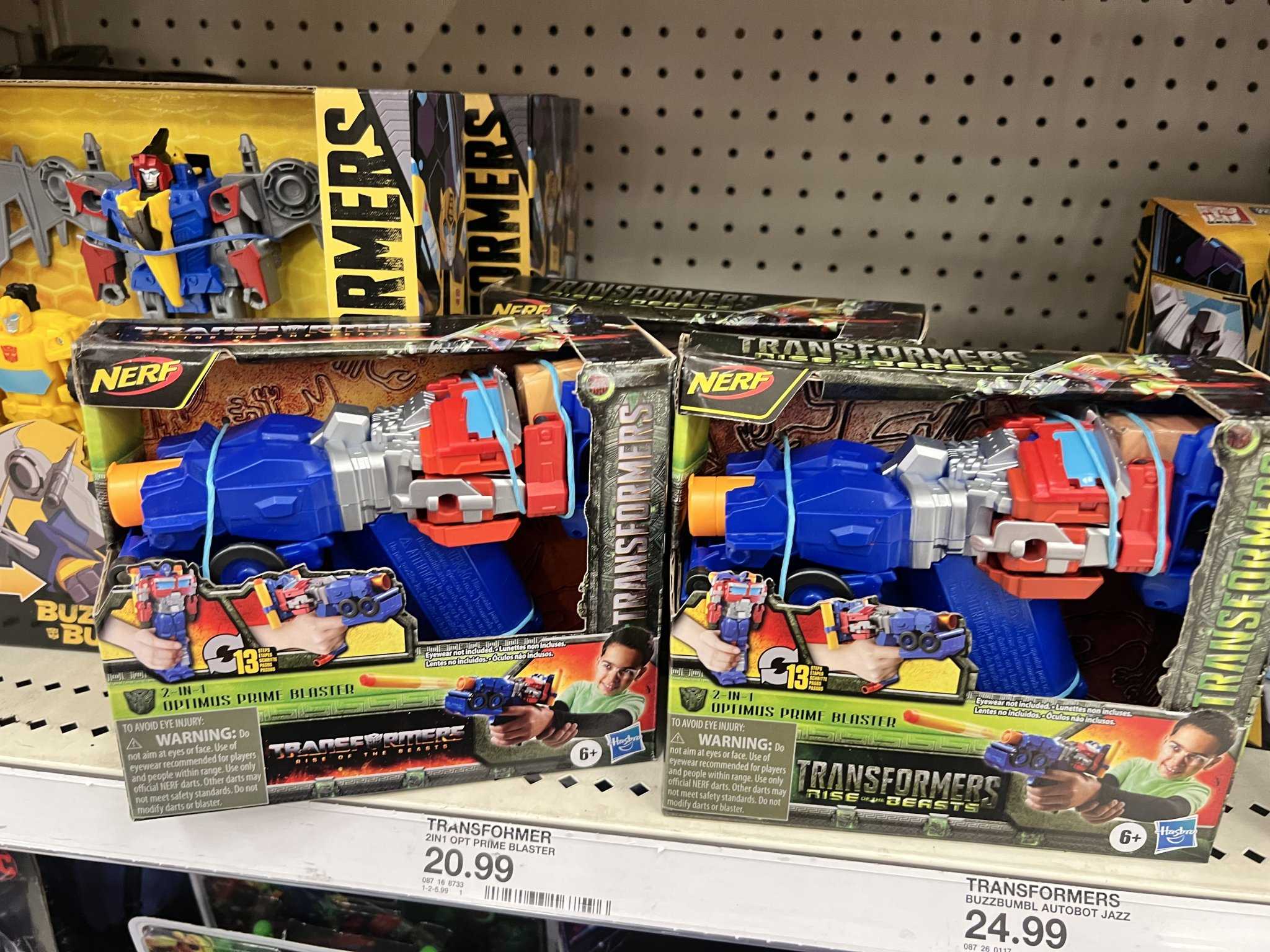 Transformers: Rise of The Beasts 2-in-1 Optimus Prime Nerf Blaster ...
