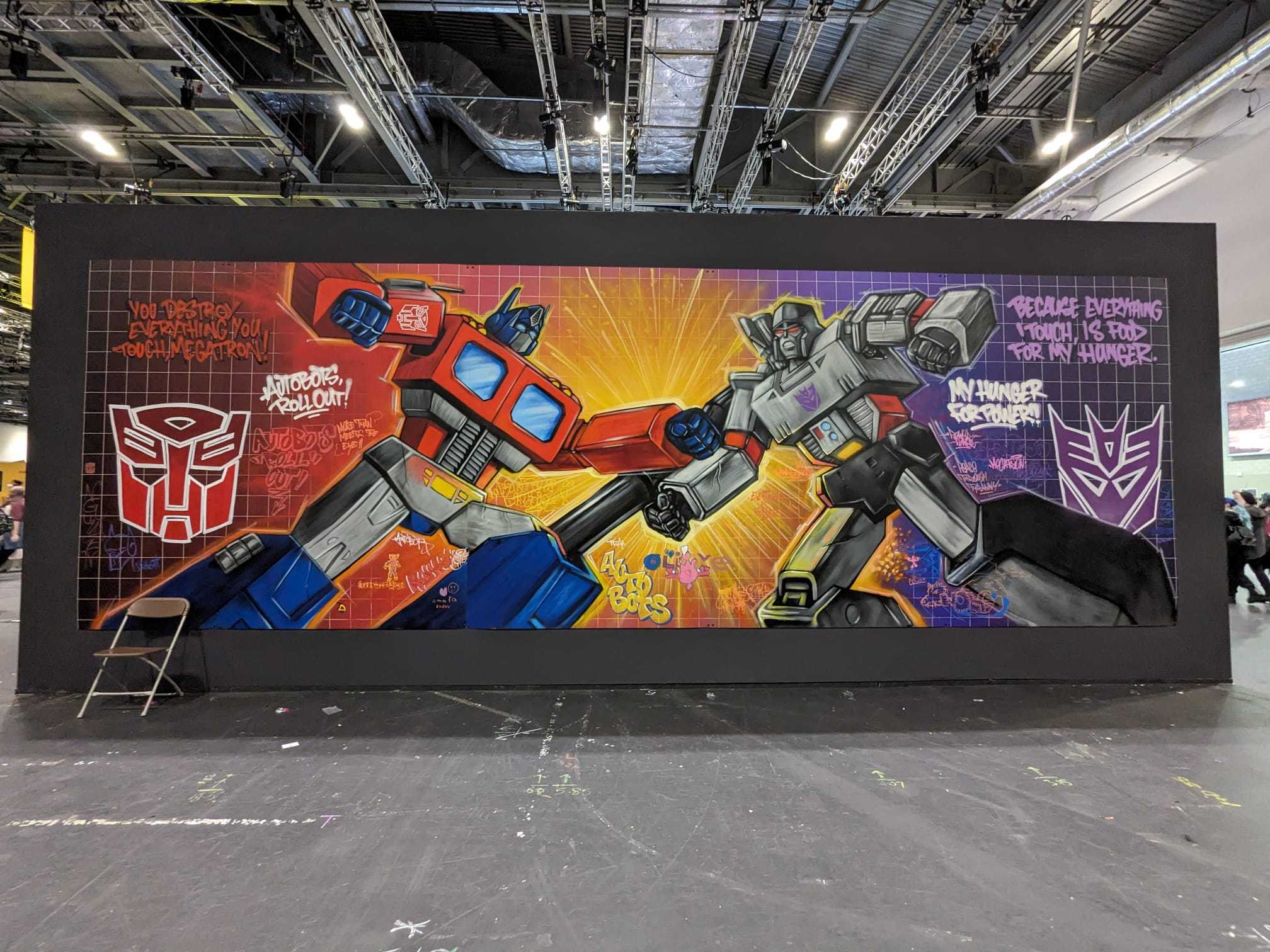 Official G1 Transformers Mural By Murwalls At MCM London Comic Con 2023 ...
