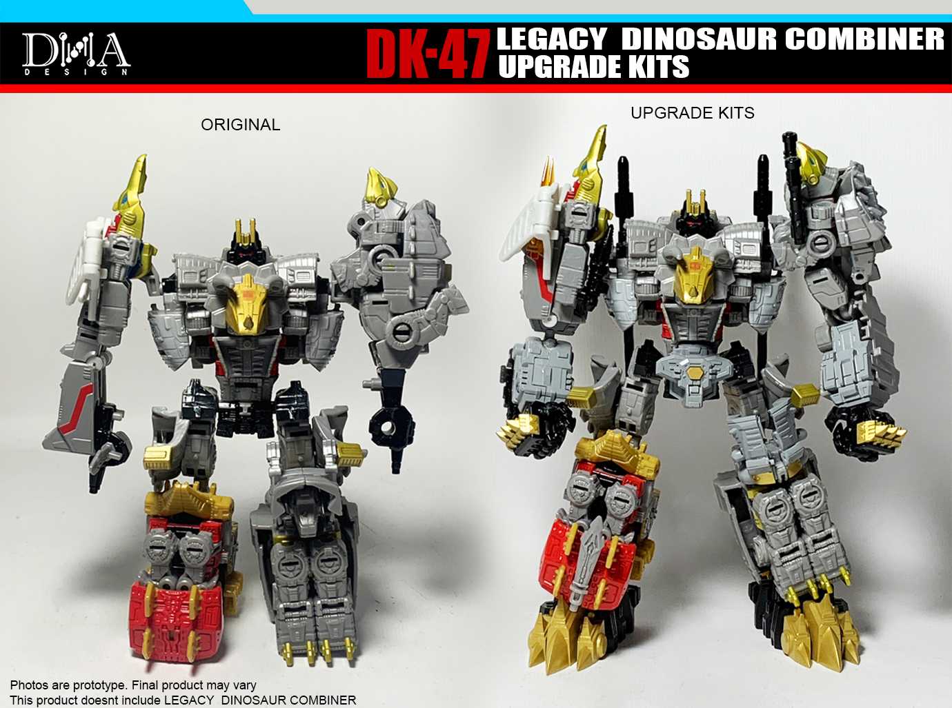 DNA Design DK-47 Legacy Core Class Dinobots/Volcanicus Upgrade Kit ...