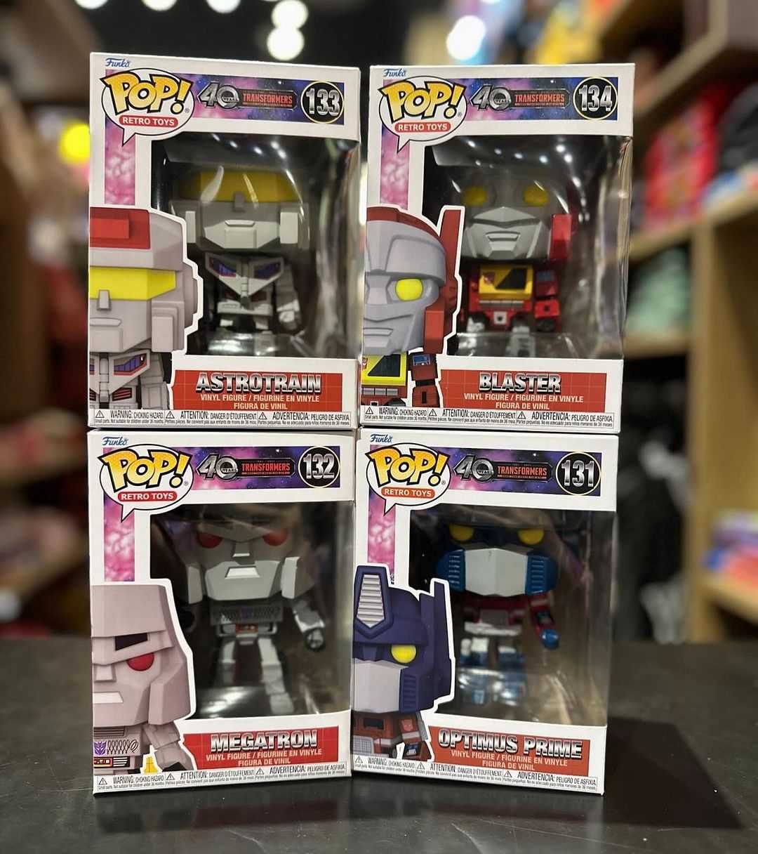 40th Anniversary Transformers Funko Pop Optimus Prime, Megatron ...