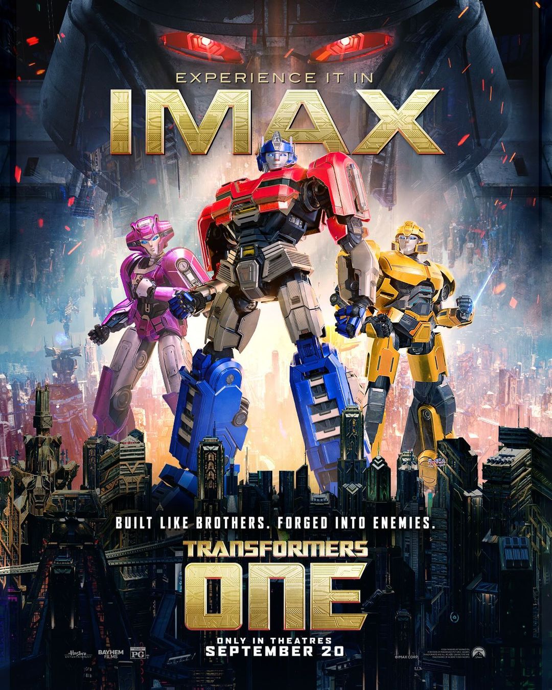 Transformers One IMAX Promotional Poster | Children of Primus