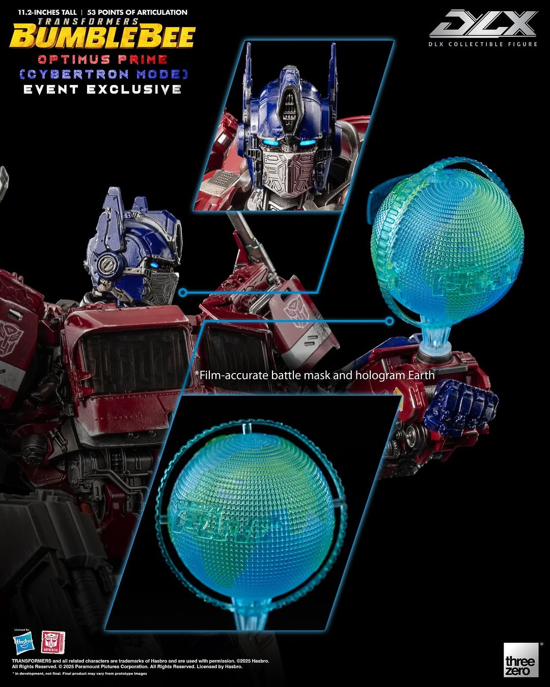 Threezero DLX Bumblebee Movie Optimus Prime (Cybertronian Mode) Mask ...