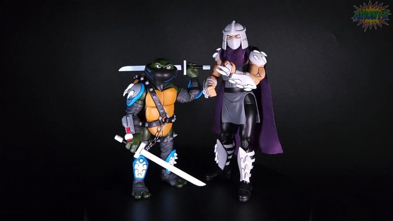 NECA TMNT Ultimate Shredder & Dark Leonardo Action Figure Video Review ...