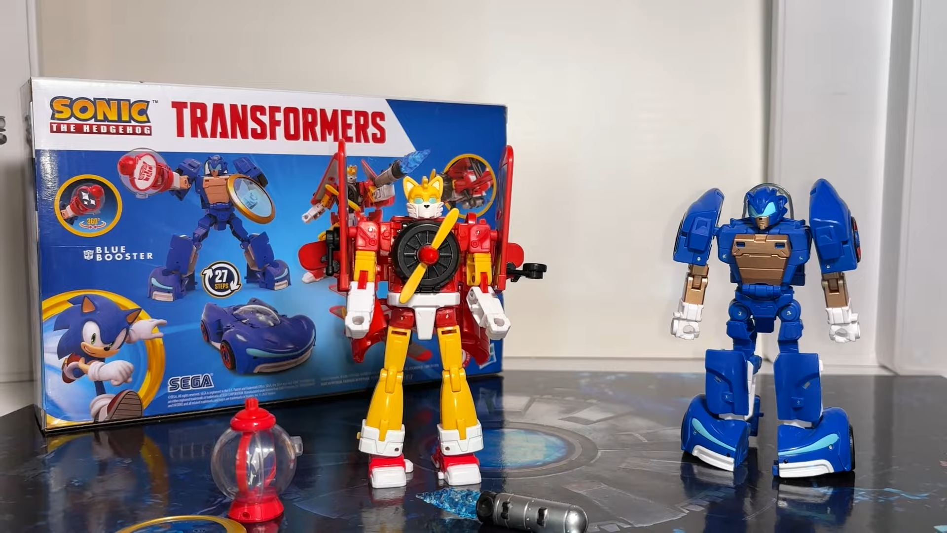 Transformers x Sonic Collaboration: Blue Booster and Wingtail In-Hand ...