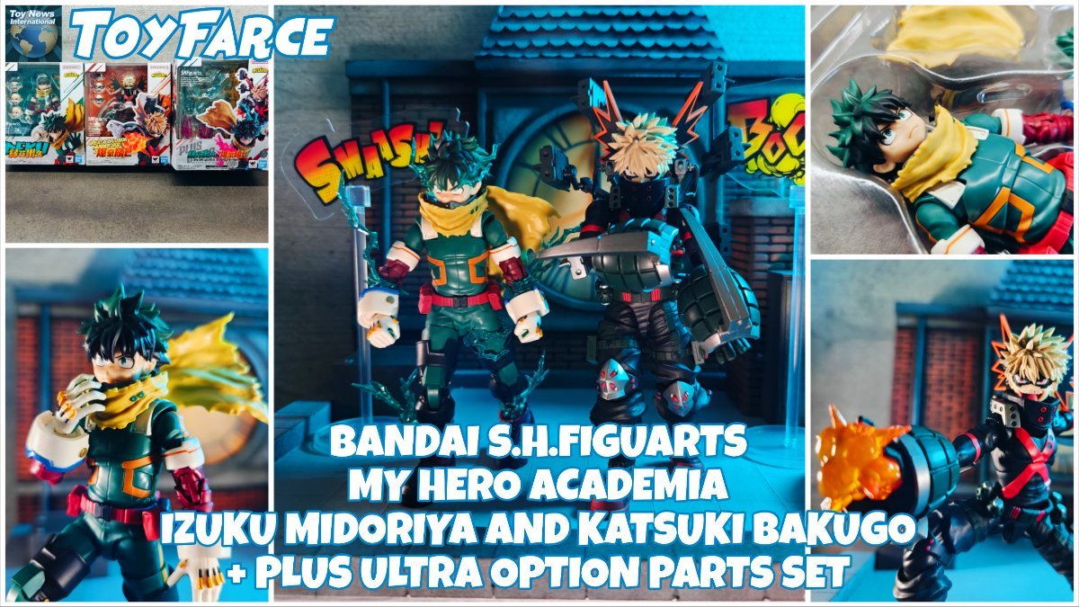 Bandai S.H.Figuarts My Hero Academia Izuku Midoriya and Katsuki Bakugo + Plus Ultra Option Parts ...